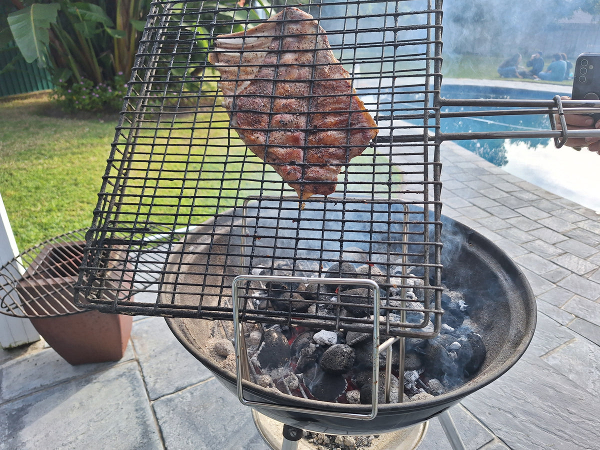 Asado Stand (Rib Stand) for Kettle Braai – BraaiGuys.com